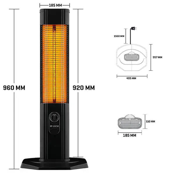 1800W DİKEY ISITICI Plastik Aspiratörler