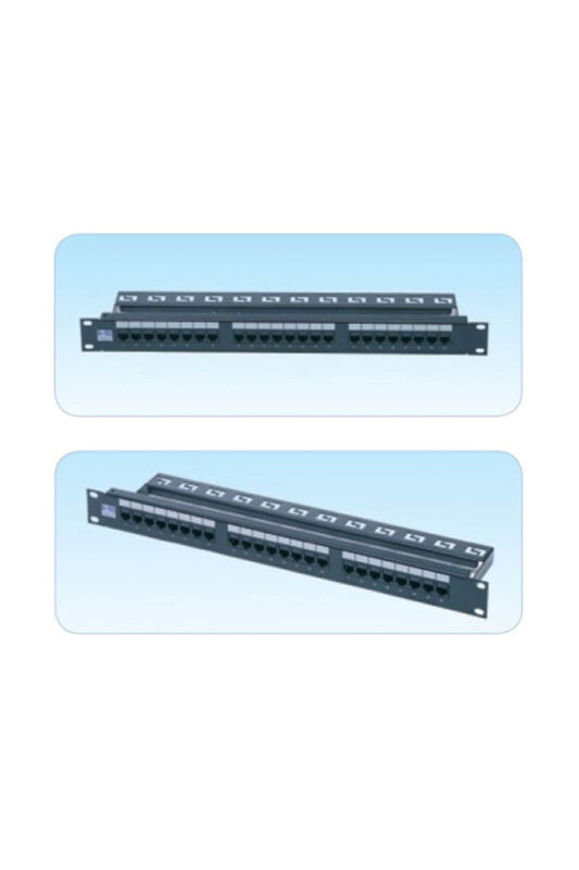 HCS 24 Port Patch Panel UTP Dolu Data-Lan Kabloları